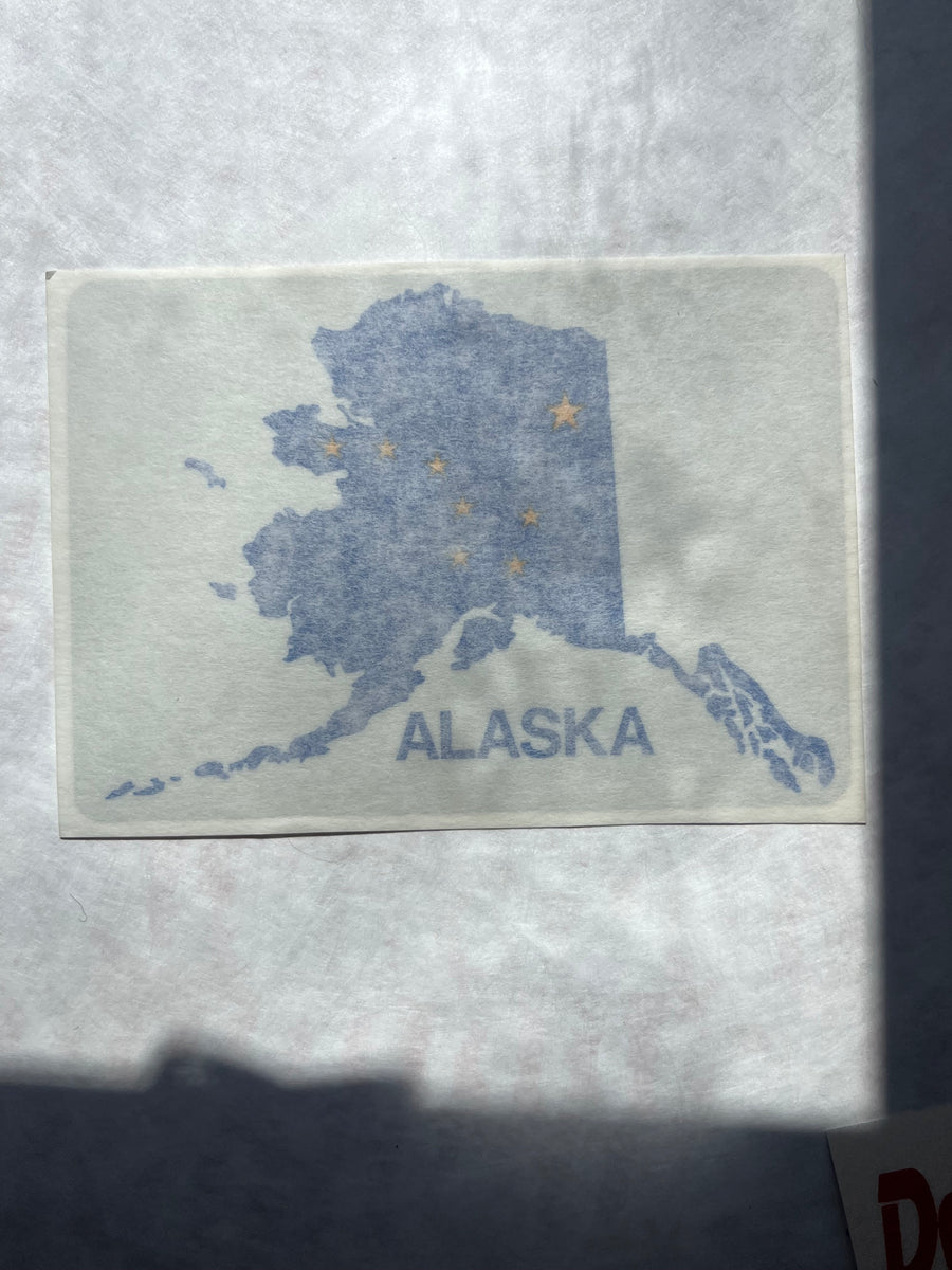 Reflective ALASKA Sticker – Alaska Leather